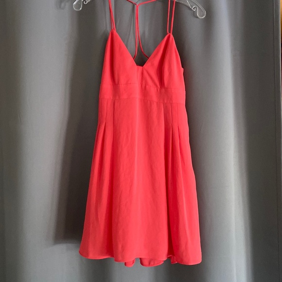 Express | Dresses | Coral Mini Dress With Cute Thin Straps | Poshmark